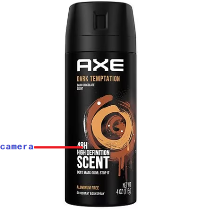 Spy Camera 2K HD 32GB Axe Perfume Bottle Camera 1296P Motion Detection ...